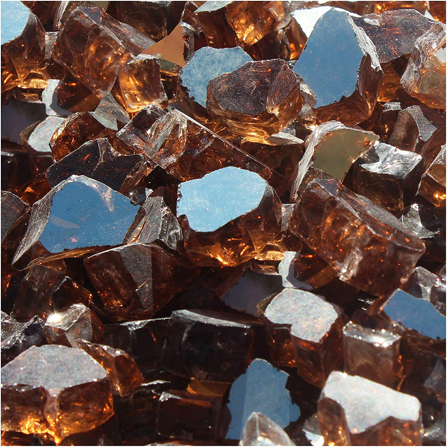 Copper Reflective Tempered Fire Glass – Blue Ridge Brand