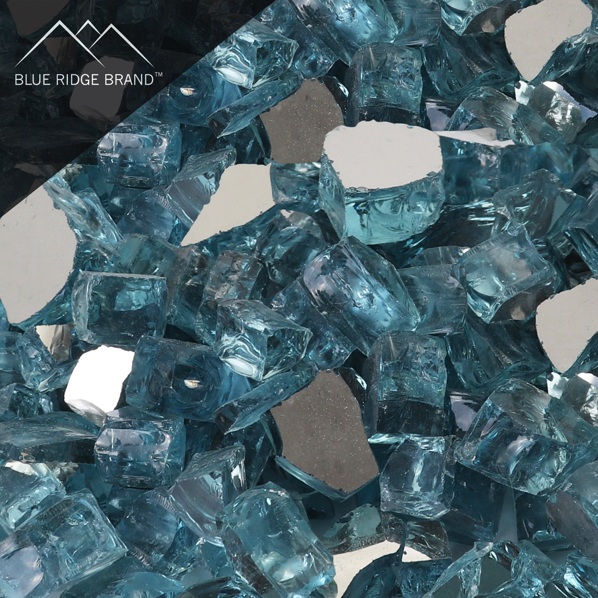 Seafoam Blue Reflective Fire Glass – Blue Ridge Brand